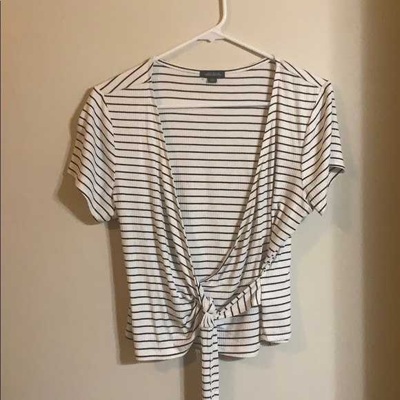 Tops | Stripe Wrap Top | Poshmark